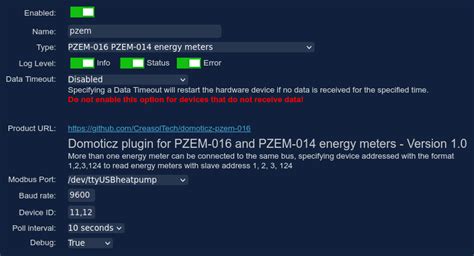 Github Creasoltechdomoticz Pzem 016 Plugin For Domoticz Managing