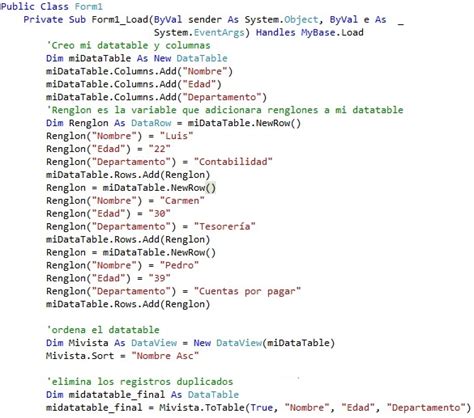 Llena Un DataTable Manualmente Y Se Envia A Un ComboBox Para Seleccionar Los Datos