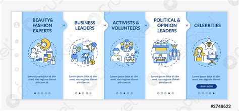 Influencers Types Onboarding Vector Template Stock Vector 2748622
