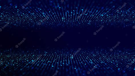 Premium Photo Dynamic Double Flow Of Digital Particles Network Connection Structure 3d Rendering