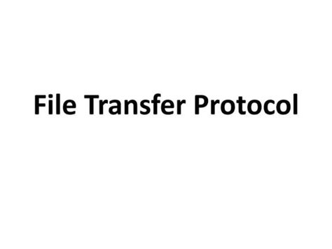 Hypertext Transfer Protocol Ppt
