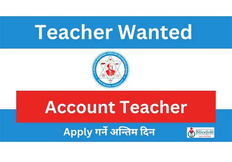 Account Teacher Lp Devkota Memorial English Boarding School Slicejob