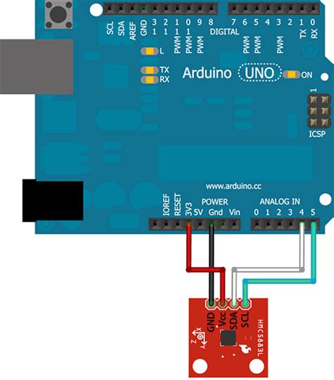 Arduino Uno урок 14 цифровой компас Hmc5883l