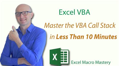 Excel Vba Master The Vba Call Stack In Less Than 10 Minutes Youtube