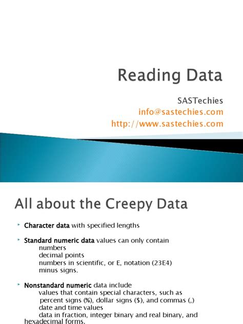 Sas Slides 4 Reading Fixed And Varying Data Pdf Sas Software