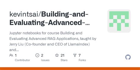 GitHub Kevintsai Building And Evaluating Advanced RAG Applications Jupyter Notebooks For