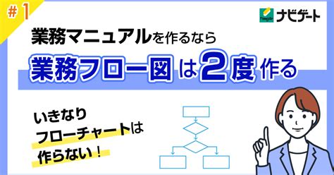 業務マニュアルを作るなら 業務フロー図は 度作るいきなりフローチャートは作らない ナビゲート コエテコカレッジ byGMO