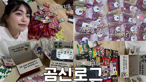 곰신로그 군대에서 보내는 첫 생일맞이 택배꾸미기📦 개별포장만 25개 Gop곰신 영혼갈아 넣기👻 Ep12