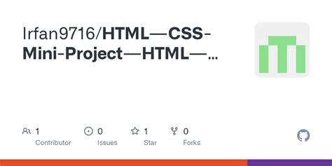 Github Irfan Html Css Mini Project Html Css Mini Project Bpwmqidgubir