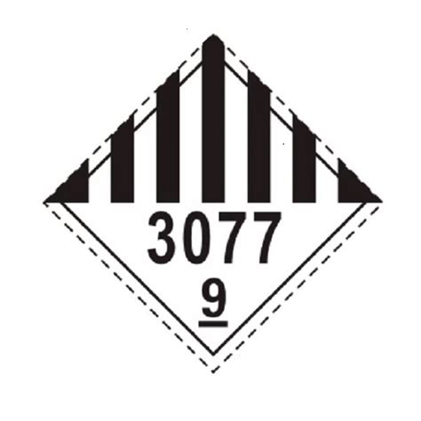 Sg Iata Un3077 Dgr Hazard Class 9 Label 10 X 10cm 50 Pieces