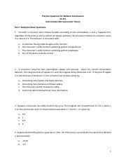 Practice Midterm S2021 Pdf Practice Questions For Midterm Examination EC 311 Intermediate