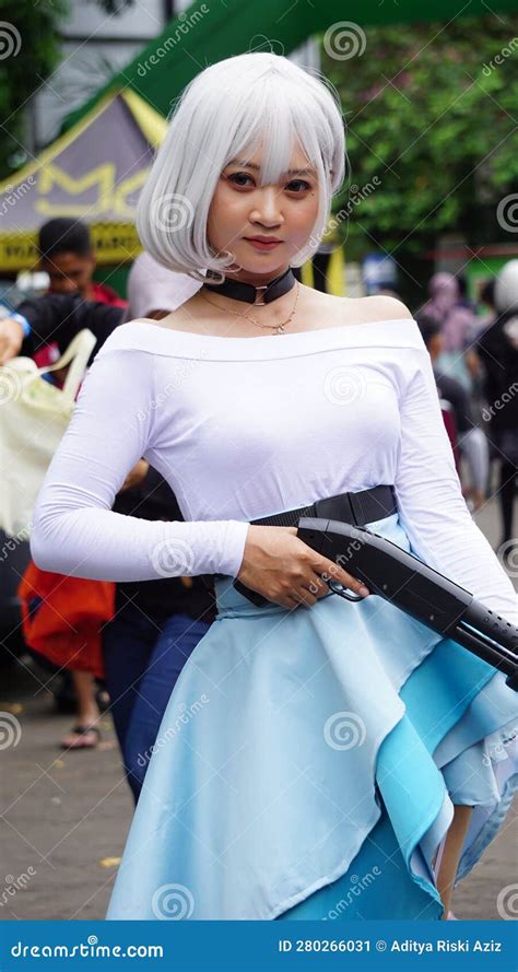 Japan Anime Cosplay Portrait Of Cosplayer In Natural Background Editorial Photo Image Of Lady