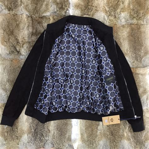 Sr Python Trim Black Suede Jacket Leather Guys