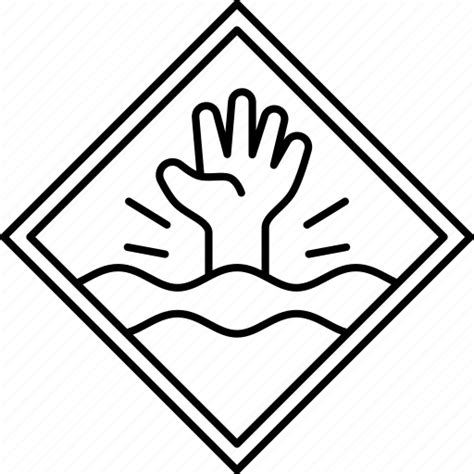 Drown Swimming Danger Deep Warning Icon Download On Iconfinder