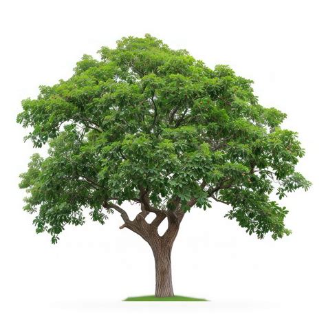 Lush Green Tree Isolated Background Free Photo Rawpixel