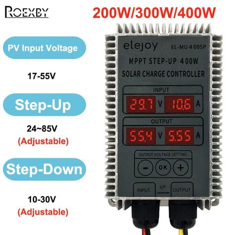 400w Step Upstep Down Mppt Solar Battery Charge Controller Input 17v 55v Output 10v 85v Real
