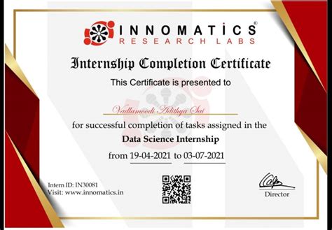 Adithya V On Linkedin Datascience Innominions Teamwork Internship