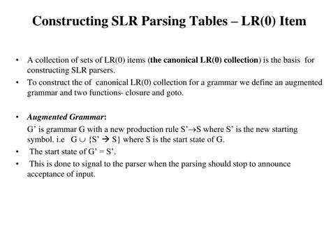 Ppt Lr Parsing Powerpoint Presentation Free Download Id3206964