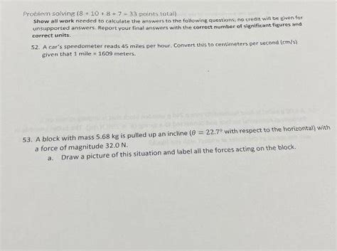 Solved Problem Solving 8 10 8 7 33 Points Total Chegg Com