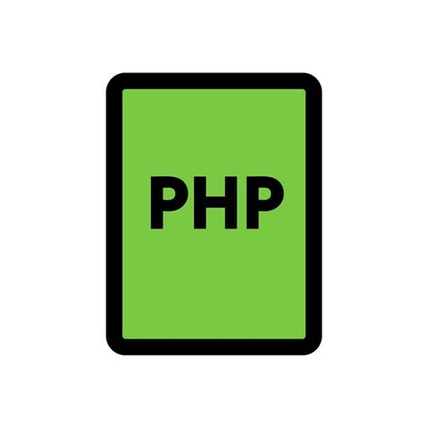 Php File Icon Line Isolated On White Background Black Flat Thin Icon On Modern Outline Style