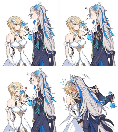 Lumine And Neuvillette Genshin Impact Drawn By Quinny Il Danbooru