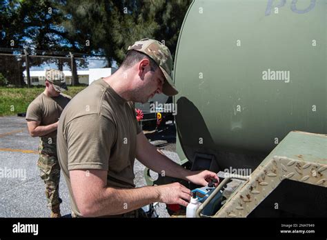 Senior Airman Adam Stoller 18th Bioenvironmental Engineering Flight Technician Tests A Water