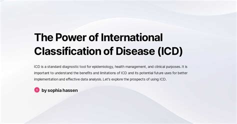 the power of international classification of disease icd