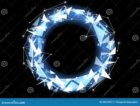 Vector Polygon Background Abstract Technology Communication Data Stock Vector Illustration Of