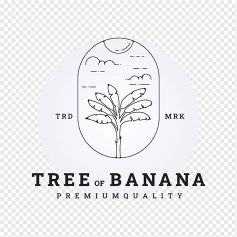 배지 햇볕이 잘 드는 숲에서 바나나 나무 로고 개요 Png Pngwing