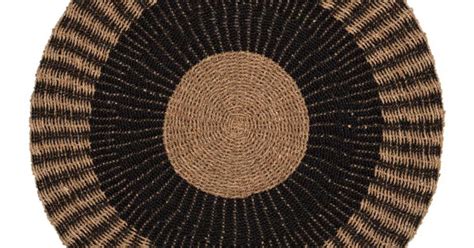 ΧΑΛΙ ΣΤΡΟΓΓΥΛΟ Kirki Hm7845 ΑΠΟ ΦΥΣΙΚΕΣ ΙΝΕΣ Seagrass ΜΑΥΡΟ ΦΥΣΙΚΟ Φ200εκ