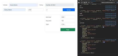 Javascript Obtener Valores De Input Subtotal Impuesto Total Que Se Generan Automáticamente