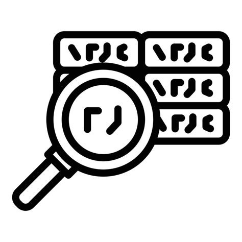 Magnifying Cipher Icon Outline Style 15901634 Vector Art At Vecteezy