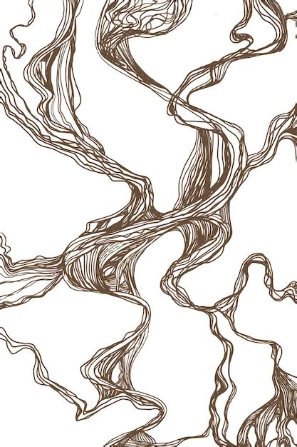 Premium Vector Curve Wave Seamless Pattern Thin Line Wavy Abstract Vector Background