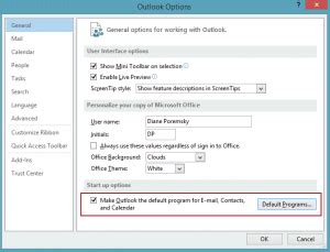 Set Outlook As Default Email Client Outlook Tips