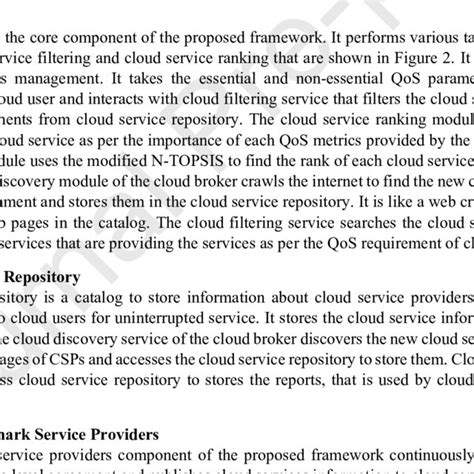 Proposed Framework For Cloud Service Selection Download Scientific Diagram