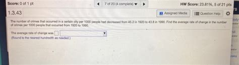 Solved Homework Hw 3 Section 1 3 Score 0 Of 1 Pt 1 Of 20