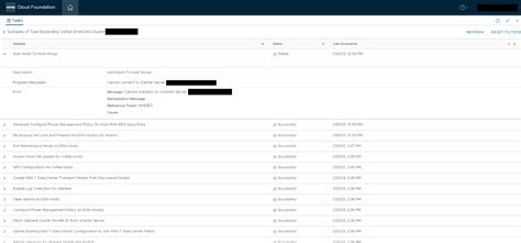 Dell Vcf On Vxrail Expanding Vxrail Stretched Cluster Workflow Fails