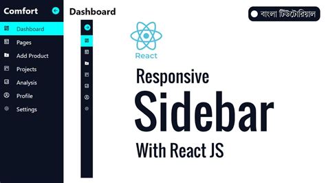 React Dashboard Sidebar Beginner Navigation Tutorial Youtube
