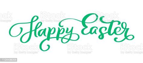 그린 행복 한 부활절 필기 텍스트 문자입니다 인사말 카드 및 포스터에 대 한 텍스트 타이 포 그래피 디자인입니다 디자인 서식 파일 축 하입니다 벡터 일러스트 레이 션 검은