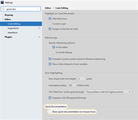 How To Stop Annoying Documentation Popups In Intellij Idea Stack Overflow