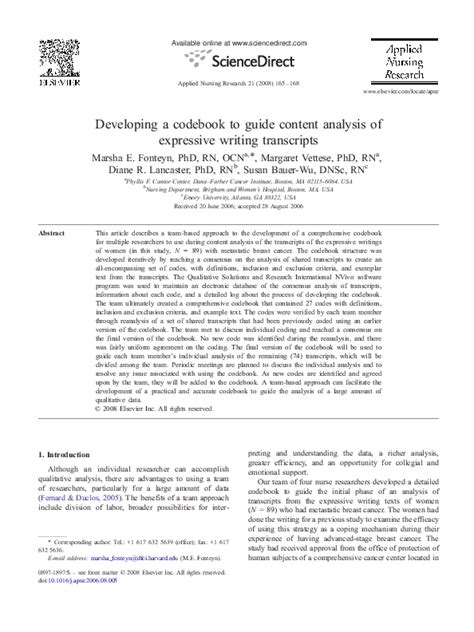 Pdf Developing A Codebook To Guide Content Analysis Of Expressive