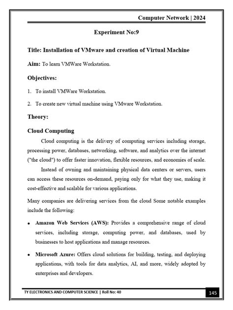Experiment No 9 Pdf Cloud Computing Virtualization