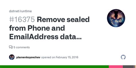 Remove Sealed From Phone And Emailaddress Data Annotation Attributes