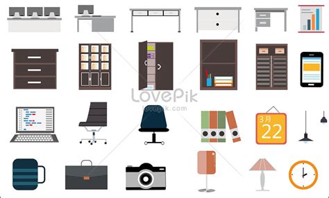 사무용품 일러스트 무료 다운로드 Lovepik