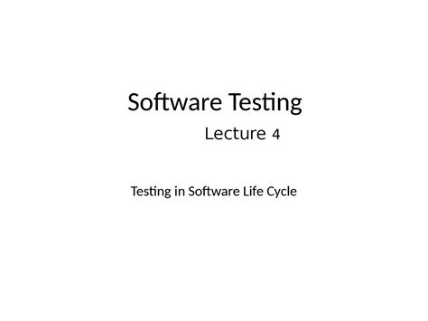 Software Testing Lecture Slides Docsity