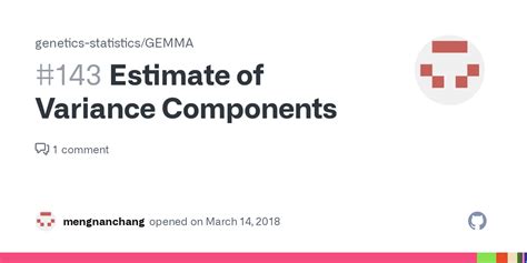 Estimate Of Variance Components · Issue 143 · Genetics Statisticsgemma · Github