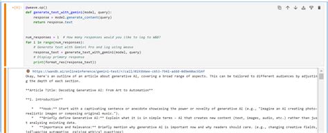 The Gemini 20 Api In Python Quickstart Tutorial Gemini Weights And Biases