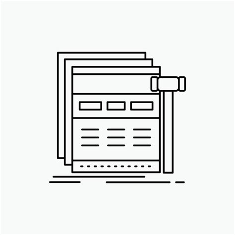 Internet Page Web Webpage Wireframe Line Icon Vector Isolated Illustration 12952856 Vector