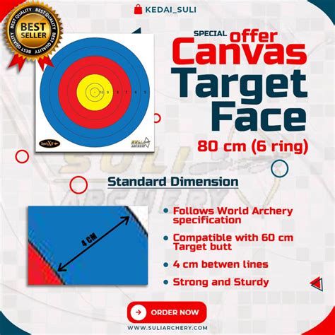 Canvas Target Face 80 Cm 6 Ring Shopee Malaysia