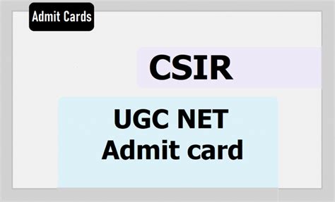 CSIR NET Admit Card Download From Csirnet Nta Ac In